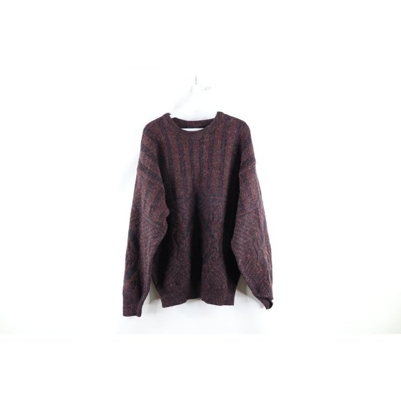 Vintage | Sweaters | Vintage 9s Streetwear Womens Xl Wool Blend Knit ...